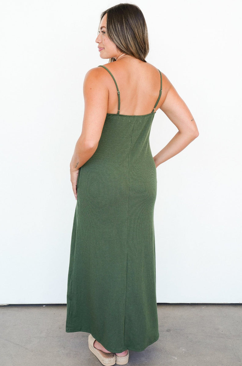 CJ's Favorite Ribbed Spaghetti Dress– CARLY JEAN LOS ANGELES